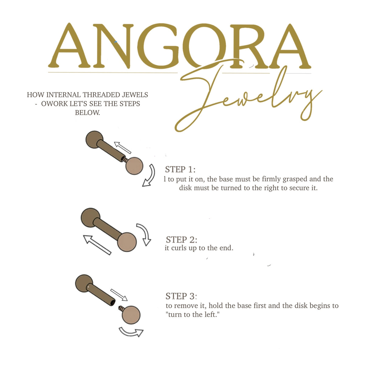 Joyería para piercing de disco con circonita X – Angora Jewelry USA